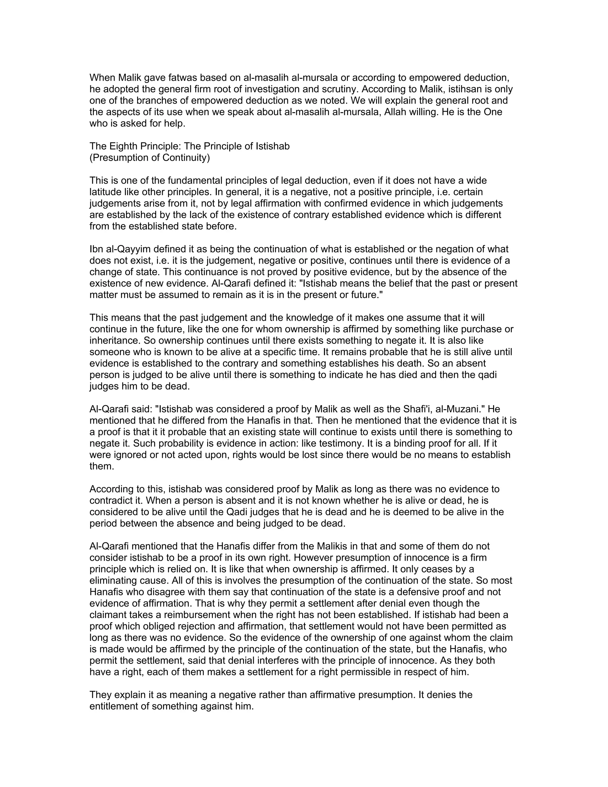 The Fundamental Principles Of Imam Malik's Fiqh | RTF