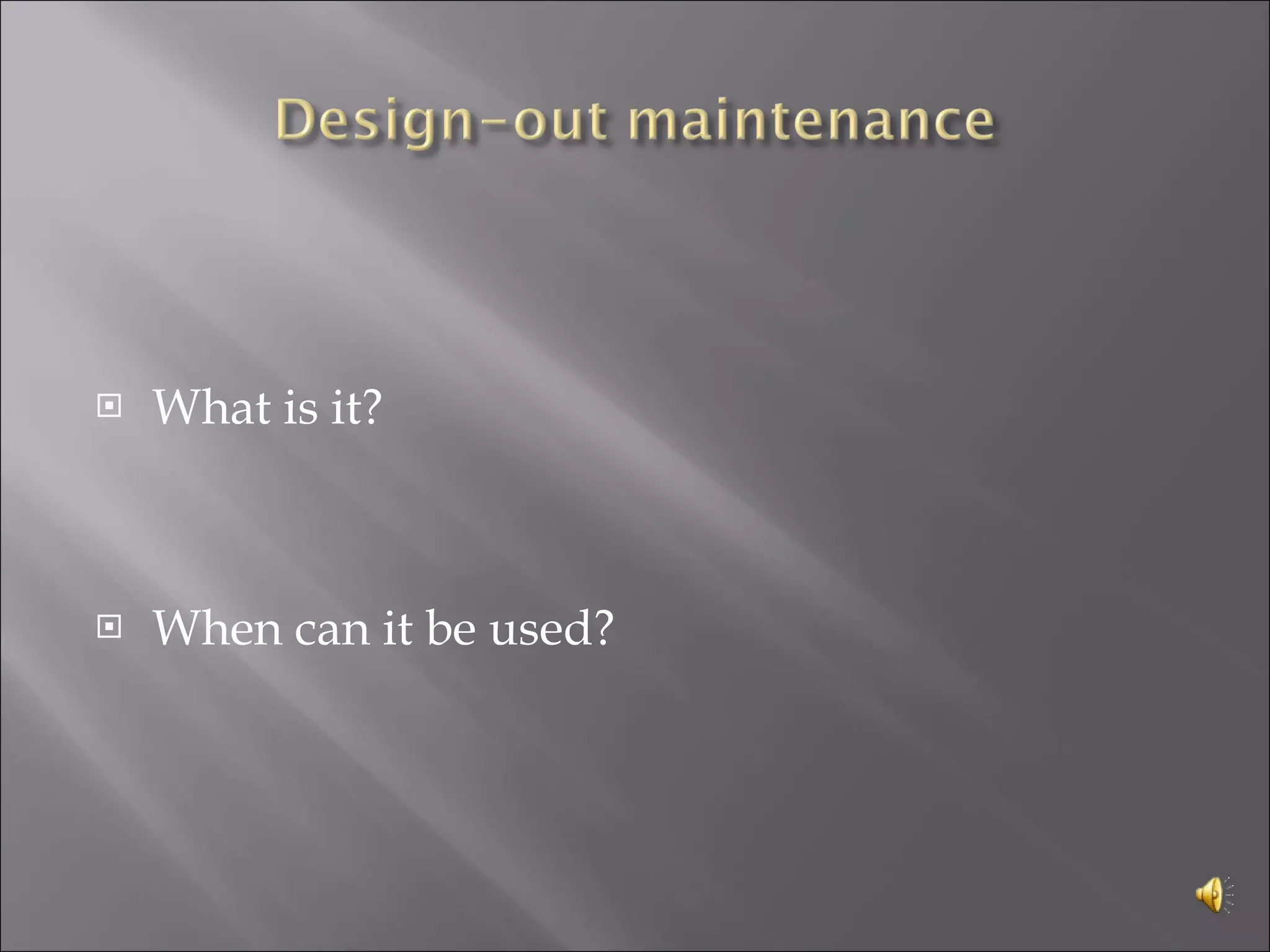 The Fundamentals Of Engineering Maintenance | PPT