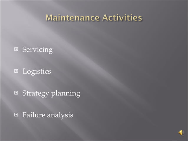 The Fundamentals Of Engineering Maintenance | PPT