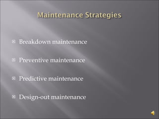 The Fundamentals Of Engineering Maintenance | PPT