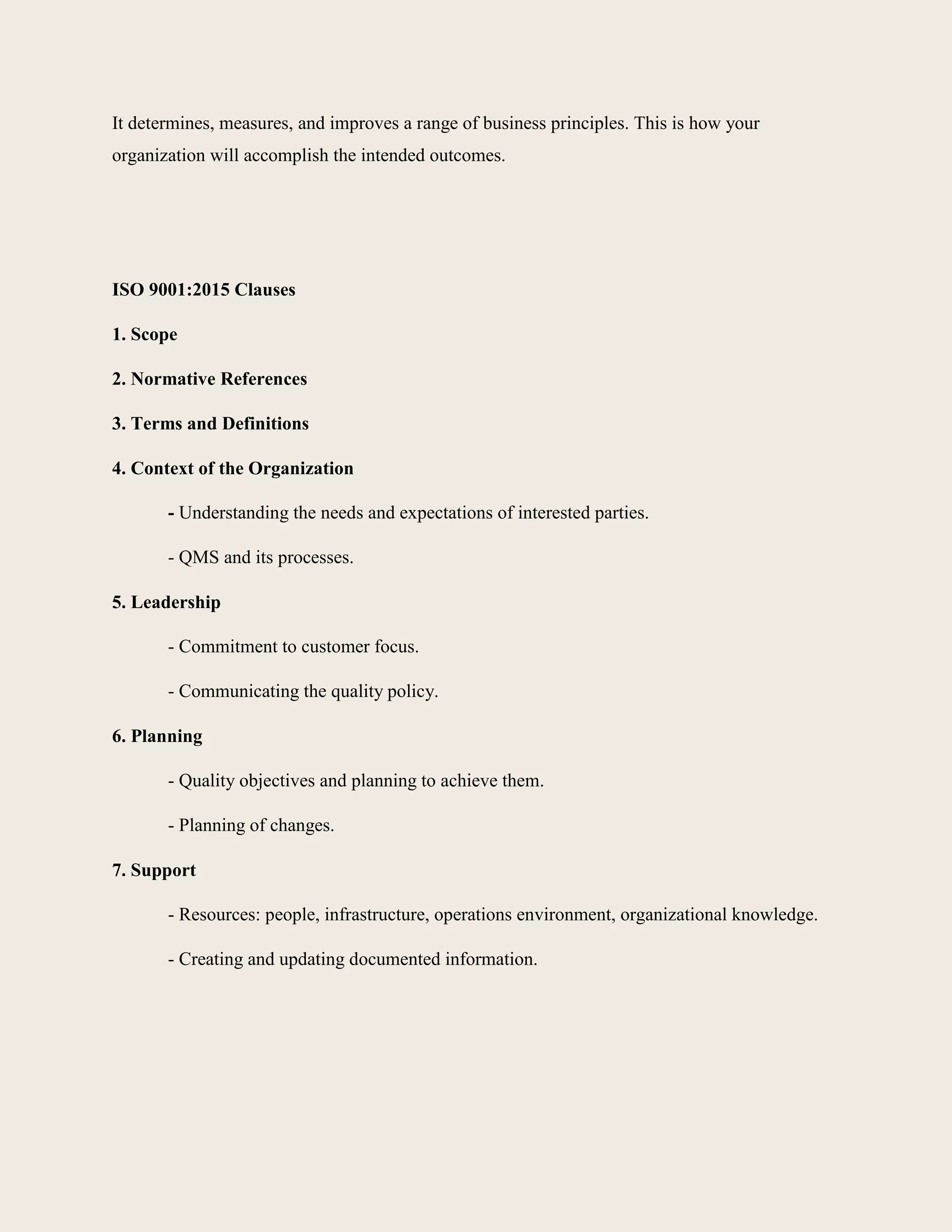 The fundamentals of iso 9001 | PDF