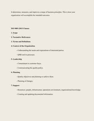 The fundamentals of iso 9001 | PDF