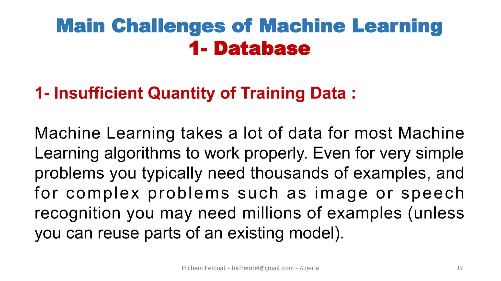 The fundamentals of Machine Learning | PDF | Email | Internet