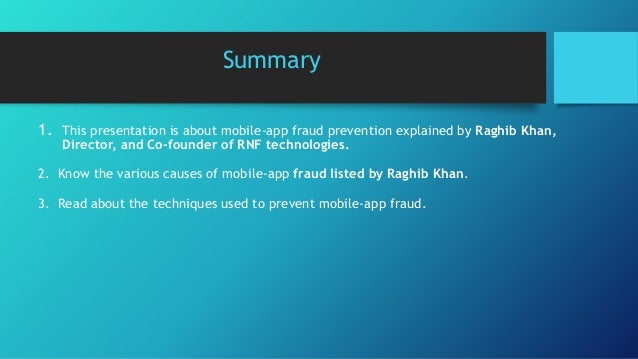 The fundamentals of mobile app fraud prevention by raghib khan | PPT
