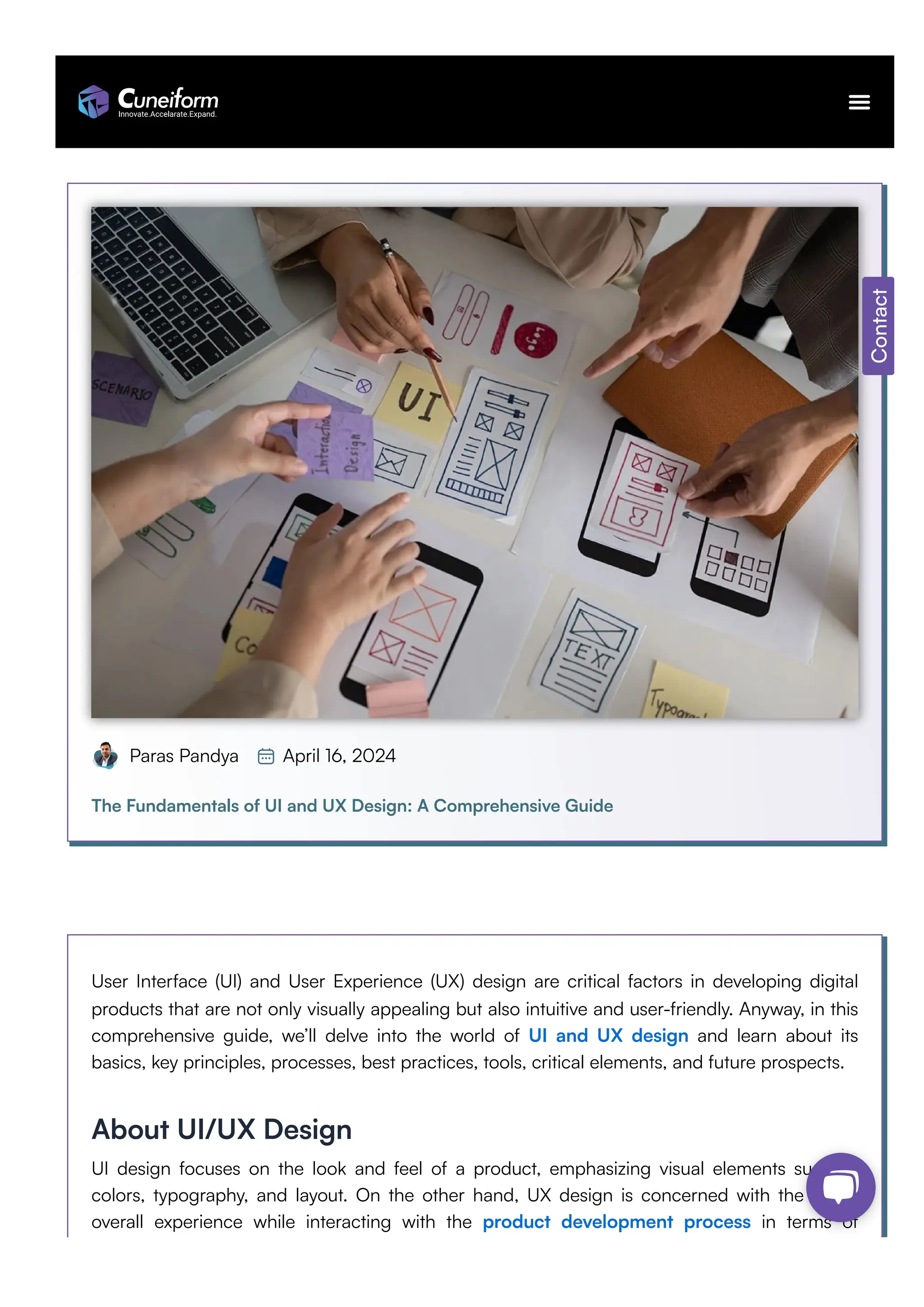 The Fundamentals of UI and UX Design - Cuneiform | PDF
