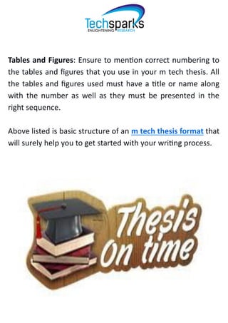 The Fundamental Structure for Good M Tech Thesis Format | PDF