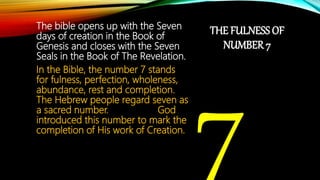 The fulness of the seven spirits of god. | PPTX