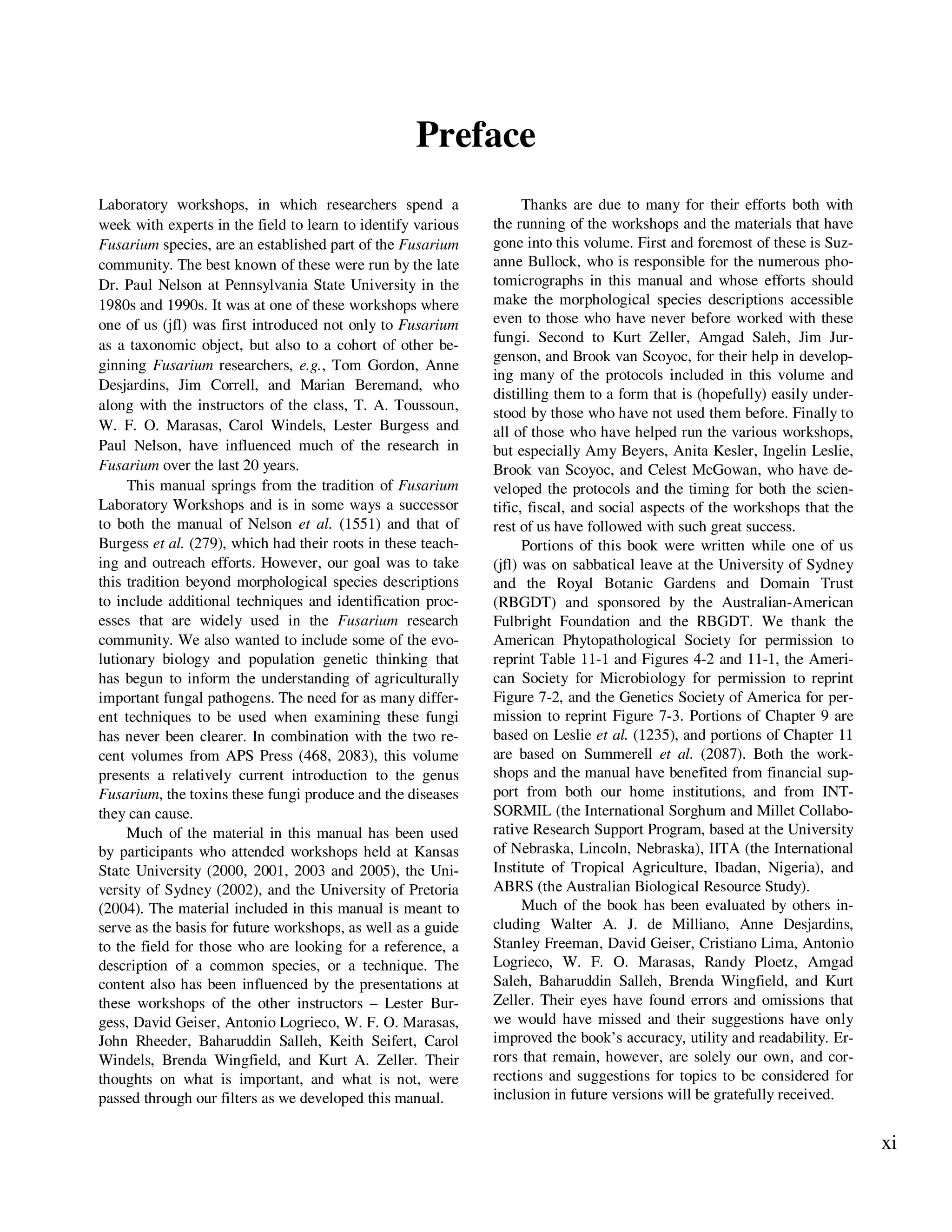 The fusarium laboratory manual | PDF