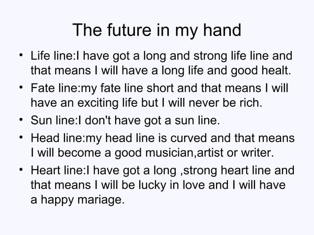 The future in my hand | PPT