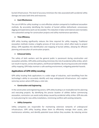 The Future is Underground GPR Utility Locating and The Path Ahead | PDF