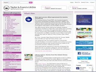 Taylor & Francis: The Future Landscape of Taylor & Francis Online ...