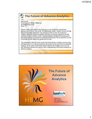The Future of Advance Analytics | PDF