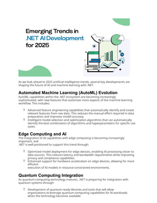 The Future of AI and Machine Learning with .NET Framework in 2025 | PDF