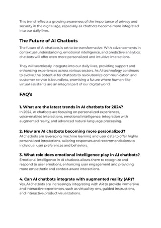 The Future of AI Chatbots: Key Trends to Watch in 2024 | PDF
