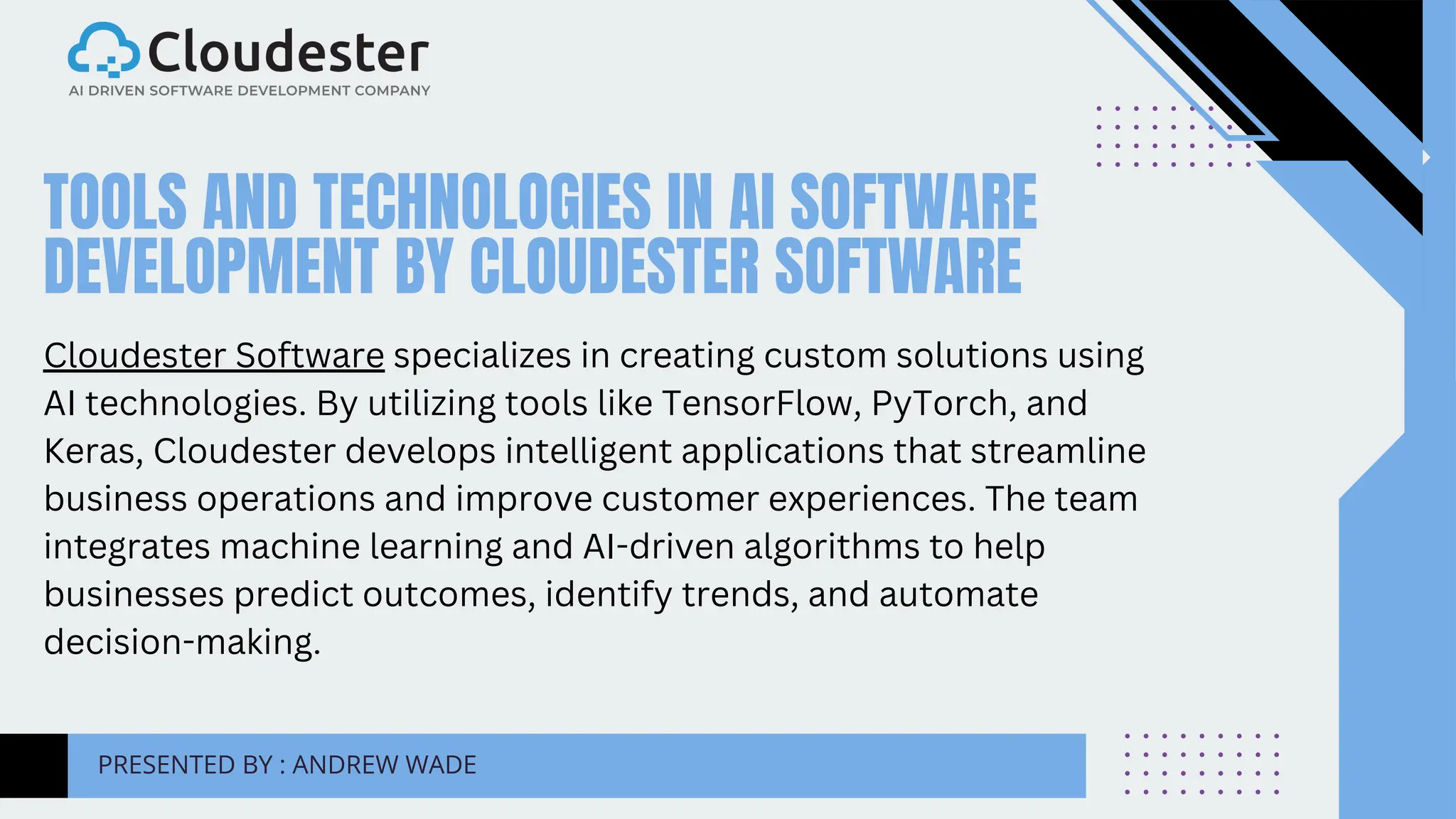 The Future of AI Software Development with Cloudester | PPT