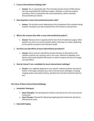 The Future of Brain Health Neuro interventional Radiology Explained ...