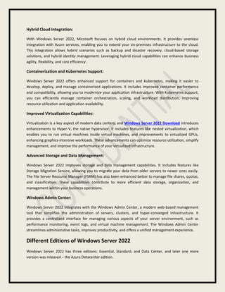 The Future of Business Efficiency: Windows Server 2022 Unveiled | PDF