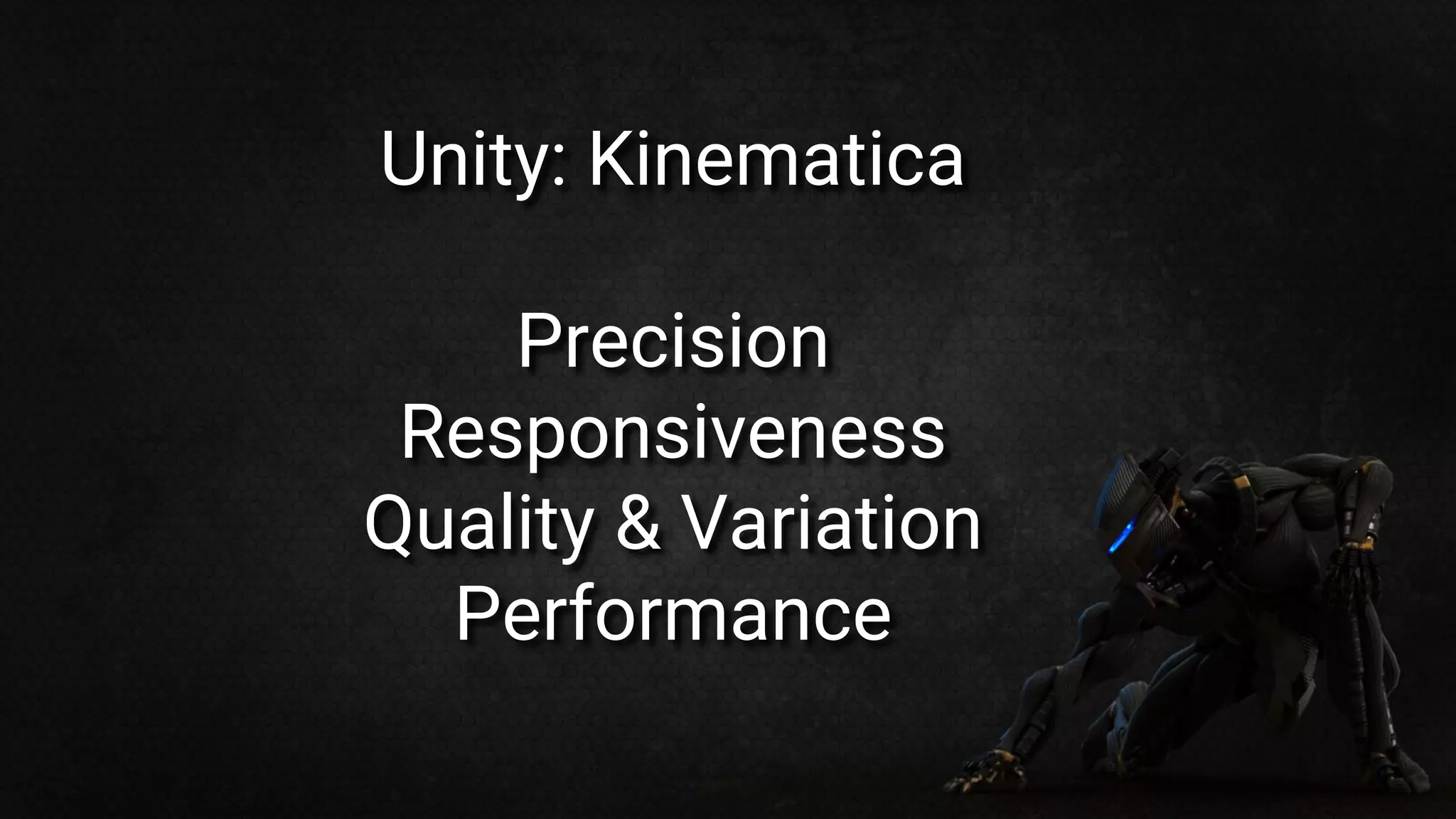 The Future of Character Animation in Unity: High Quality Motion ...