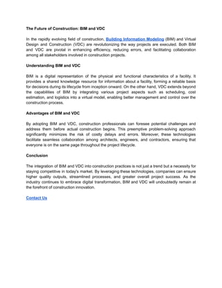 The Future of Construction BIM and VDC.pdf