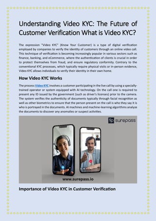 The Future of Customer Verification What is Video KYC.pdf