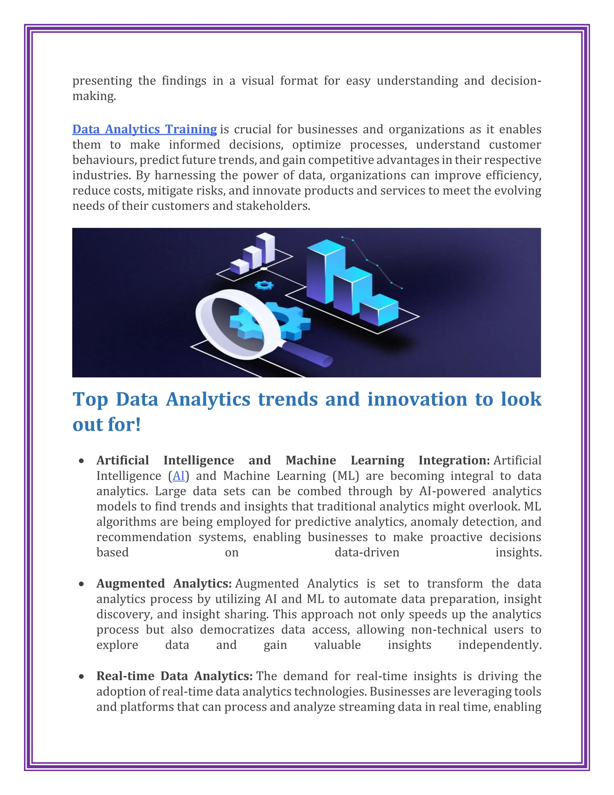 The Future of Data Analytics: Trends and Innovations to Watch - CETPA Infotech | PDF | Internet ...