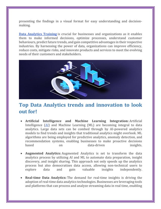 The Future of Data Analytics: Trends and Innovations to Watch - CETPA Infotech | PDF | Internet ...
