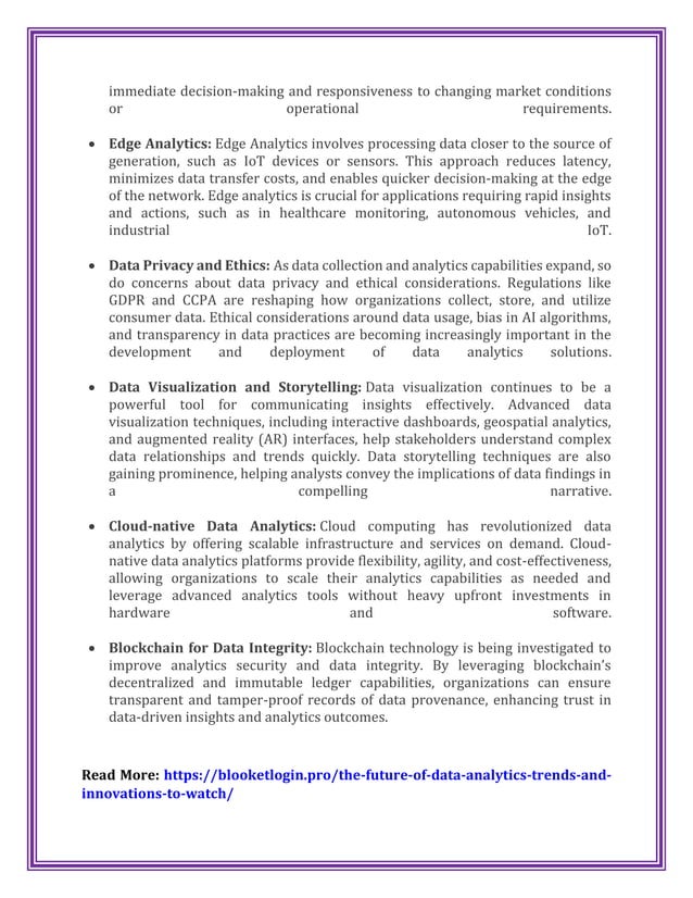 The Future of Data Analytics: Trends and Innovations to Watch - CETPA ...