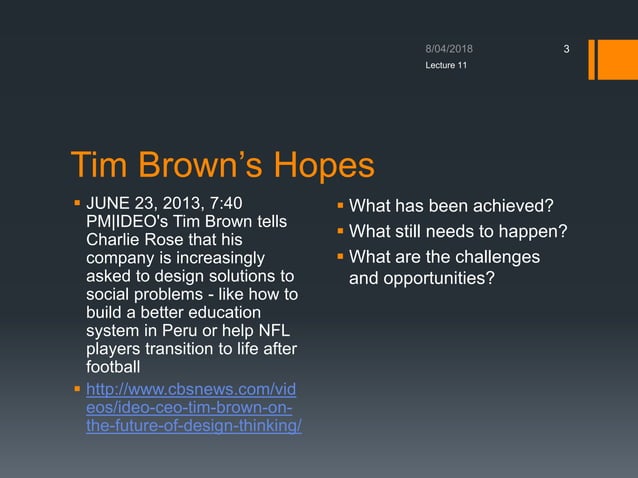 The future of design thinking lecture 11 | PPTX