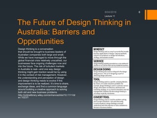 The future of design thinking lecture 11 | PPTX