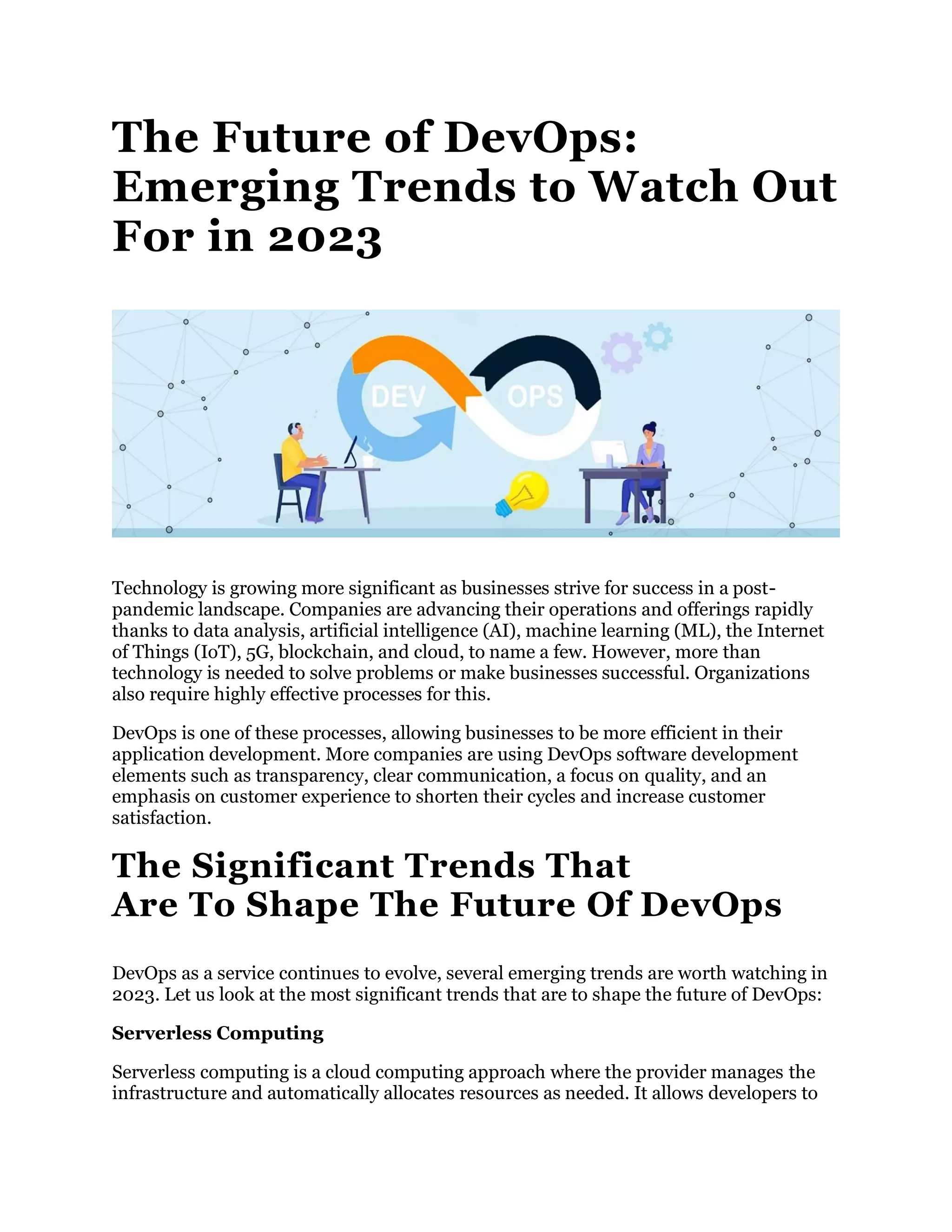 The Future of DevOps.pdf | Cloud Computing | Internet