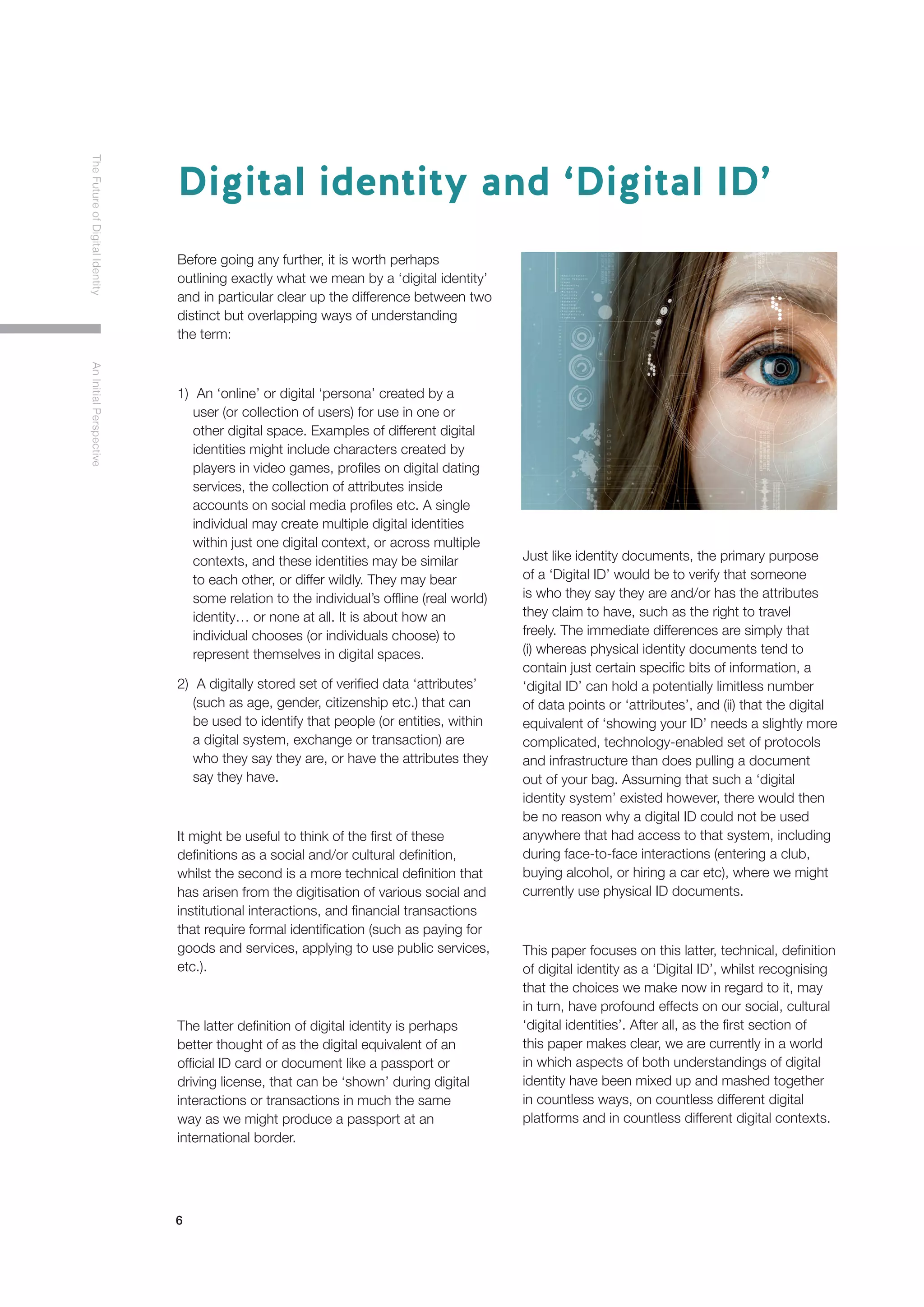The future of digital identity initial perspective | PDF