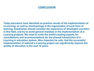 The future of e-Learning in Kazakhstan | PPT