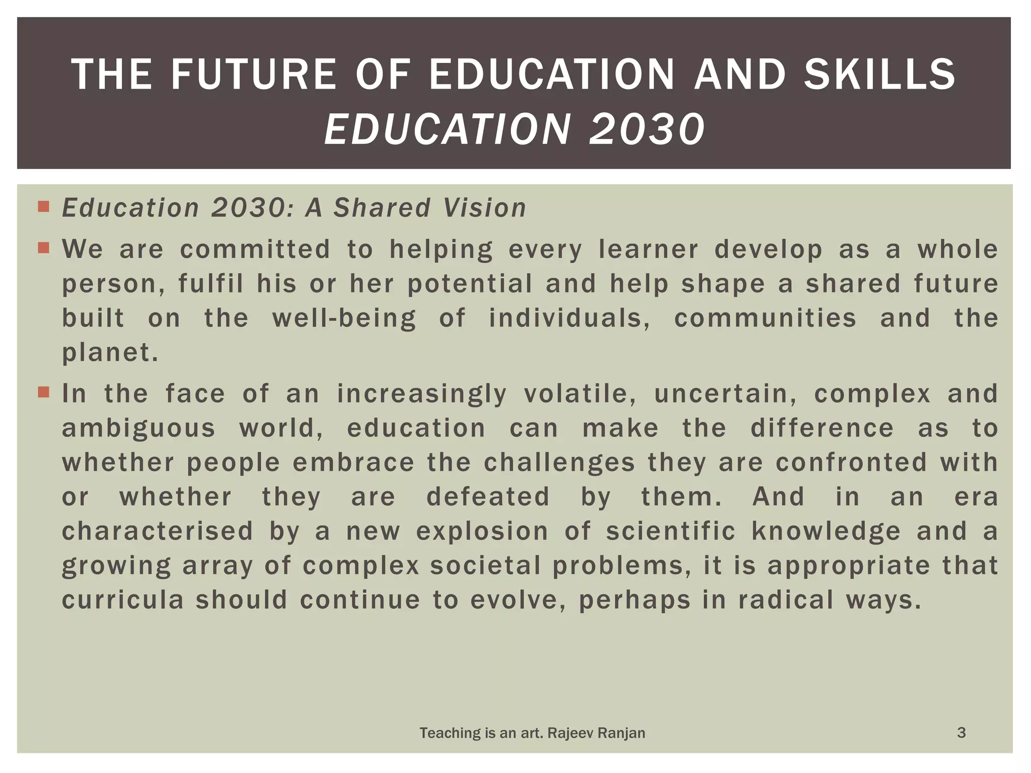 The future of education and skills education 2030 oecd | PDF