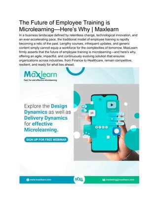The Future of Employee Training is Microlearning—Here’s Why _ Maxlearn.pdf