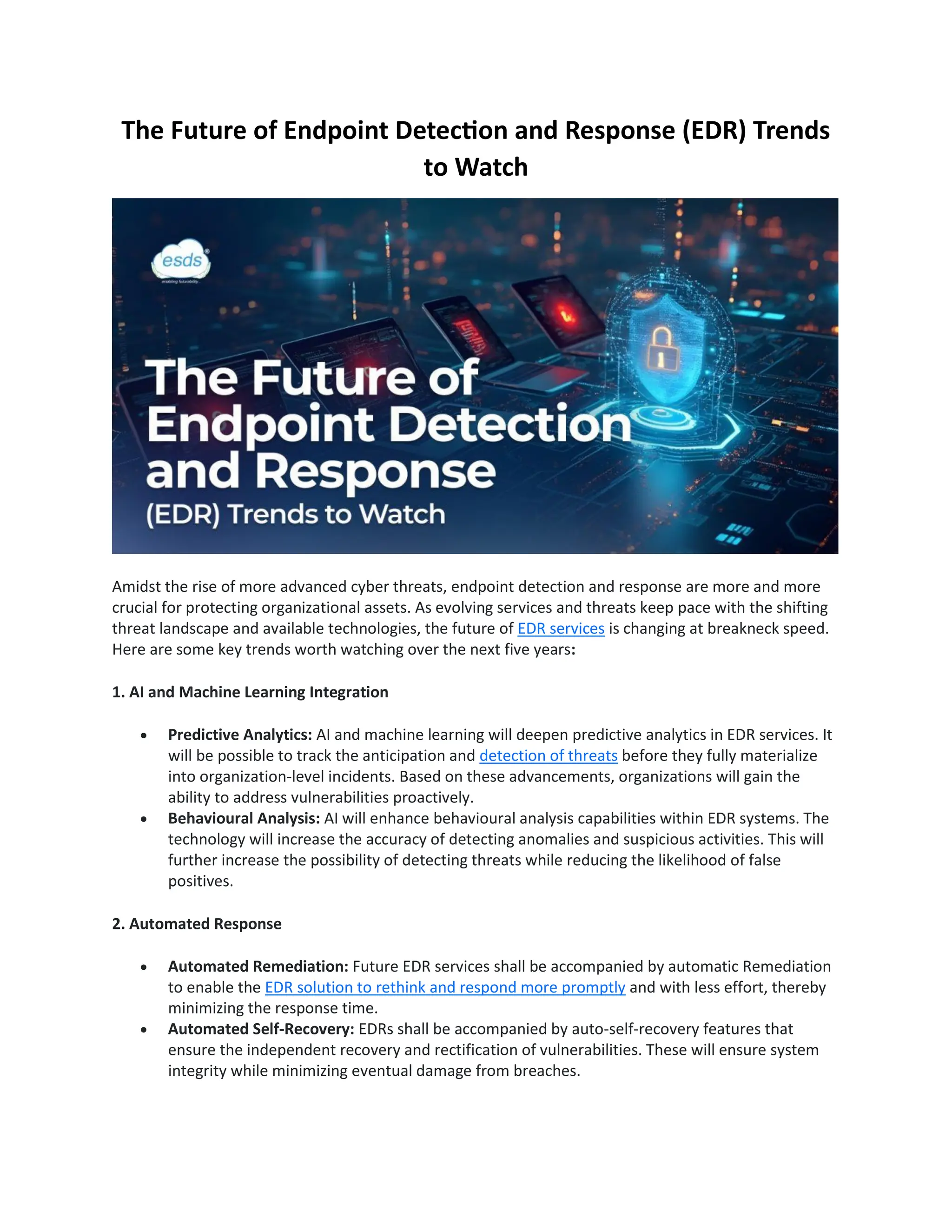 The Future of Endpoint Detection and Response (EDR) Trends to Watch | PDF