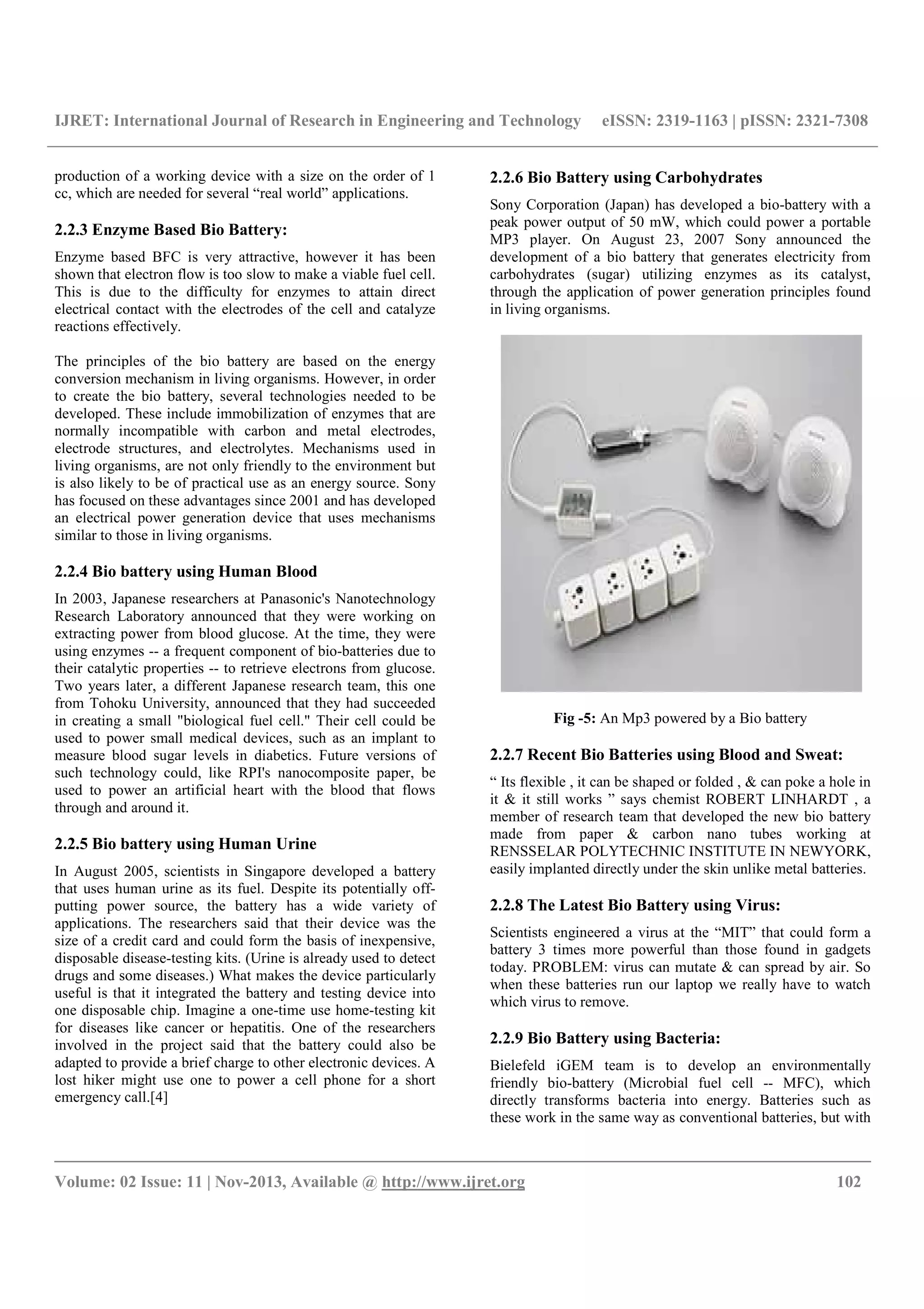 The future of energy bio battery | PDF