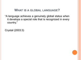 The future of english as a global language | PPTX