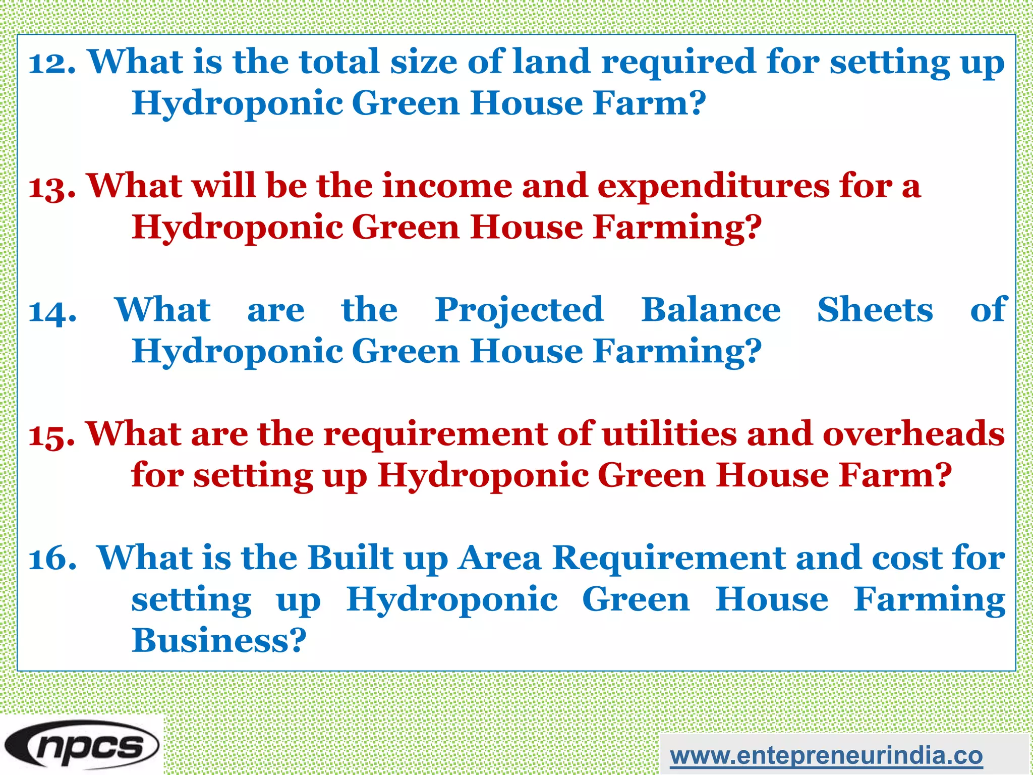 The Future of Farming: Hydroponic Greenhouse Farming. Starting a ...