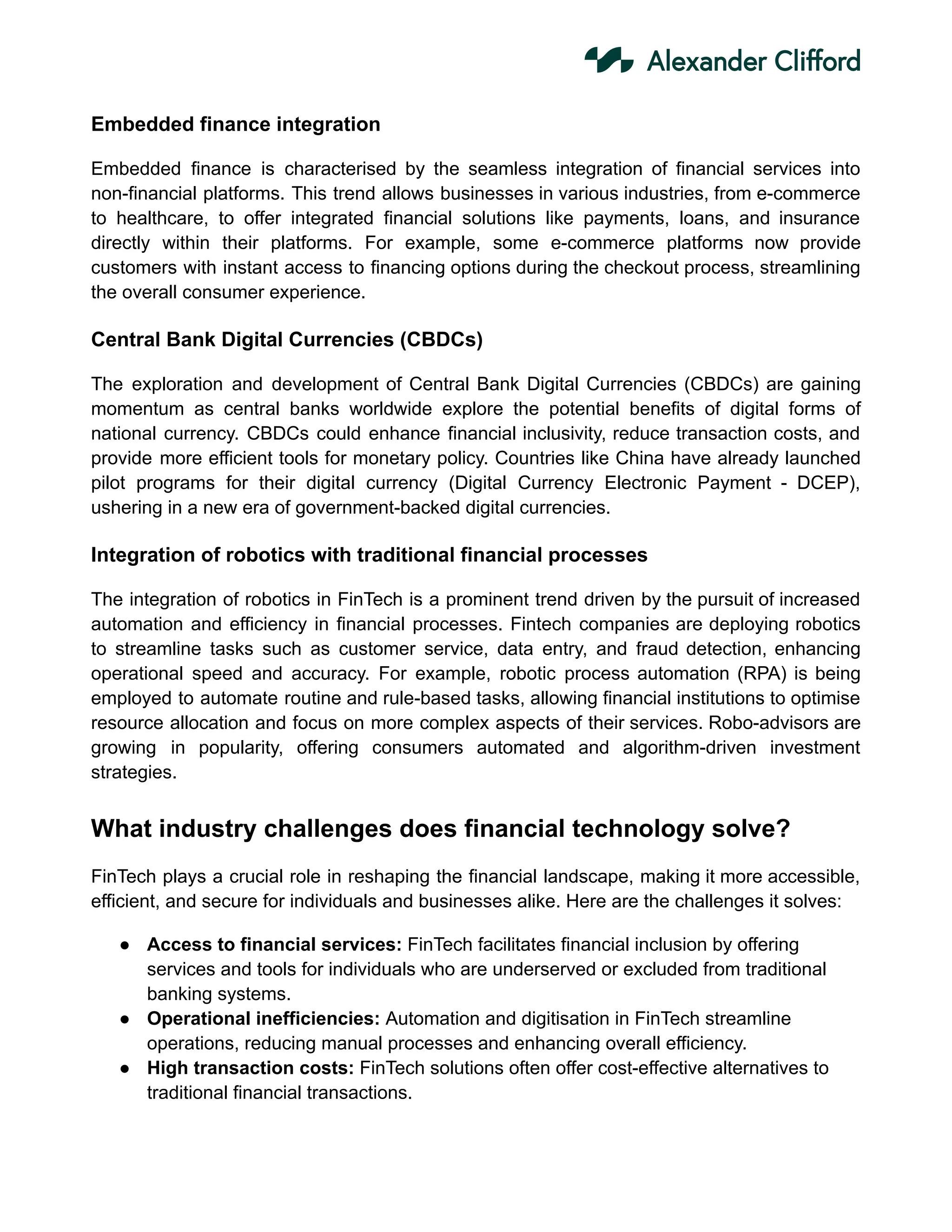 The future of financial technology (FinTech) - Trends and Predictions | PDF