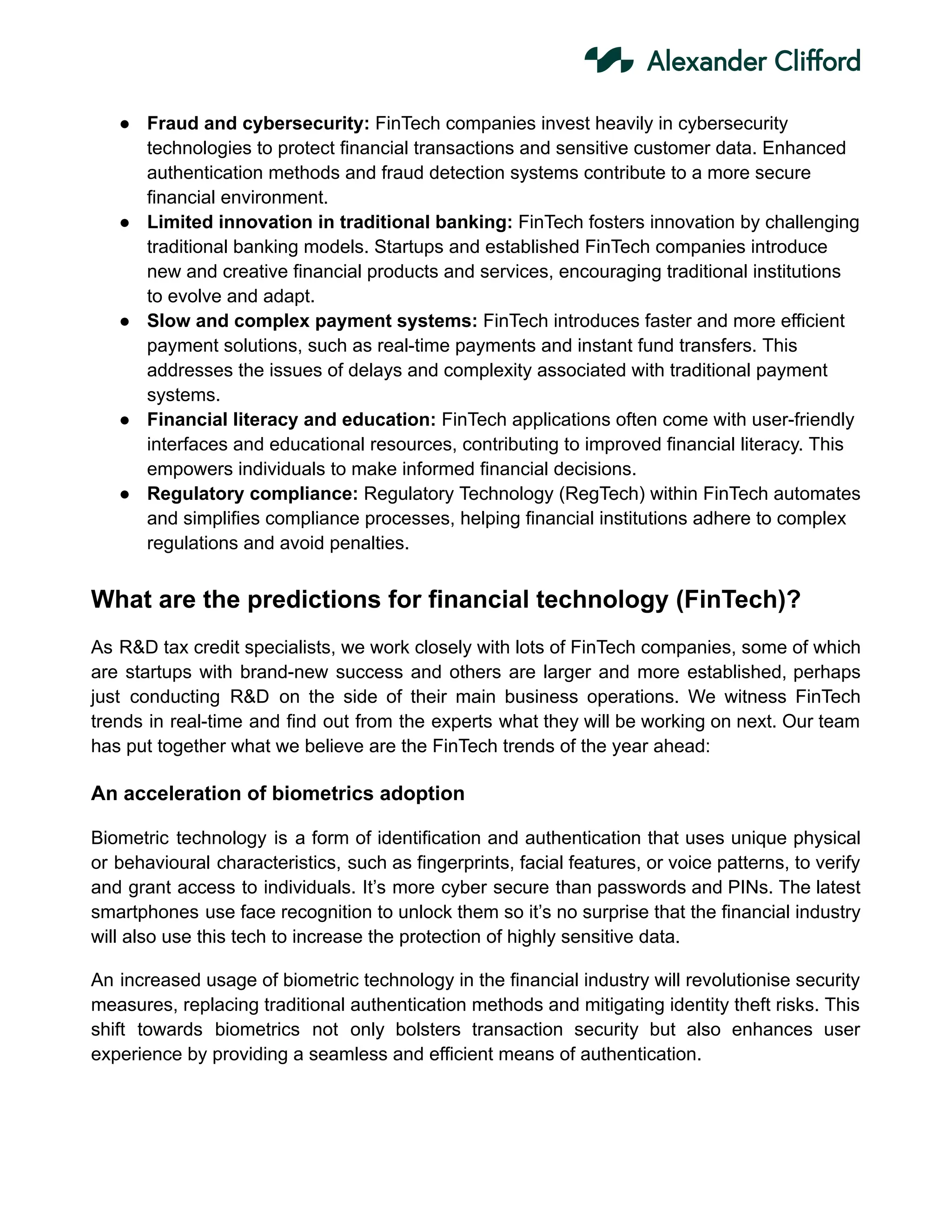 The future of financial technology (FinTech) - Trends and Predictions | PDF
