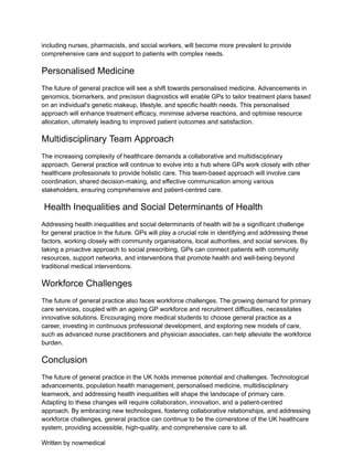 The Future of General Practice in the UK.pdf | Healthcare Industry ...