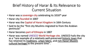 The Future of Harar in Light of the Past and Present | PPTX