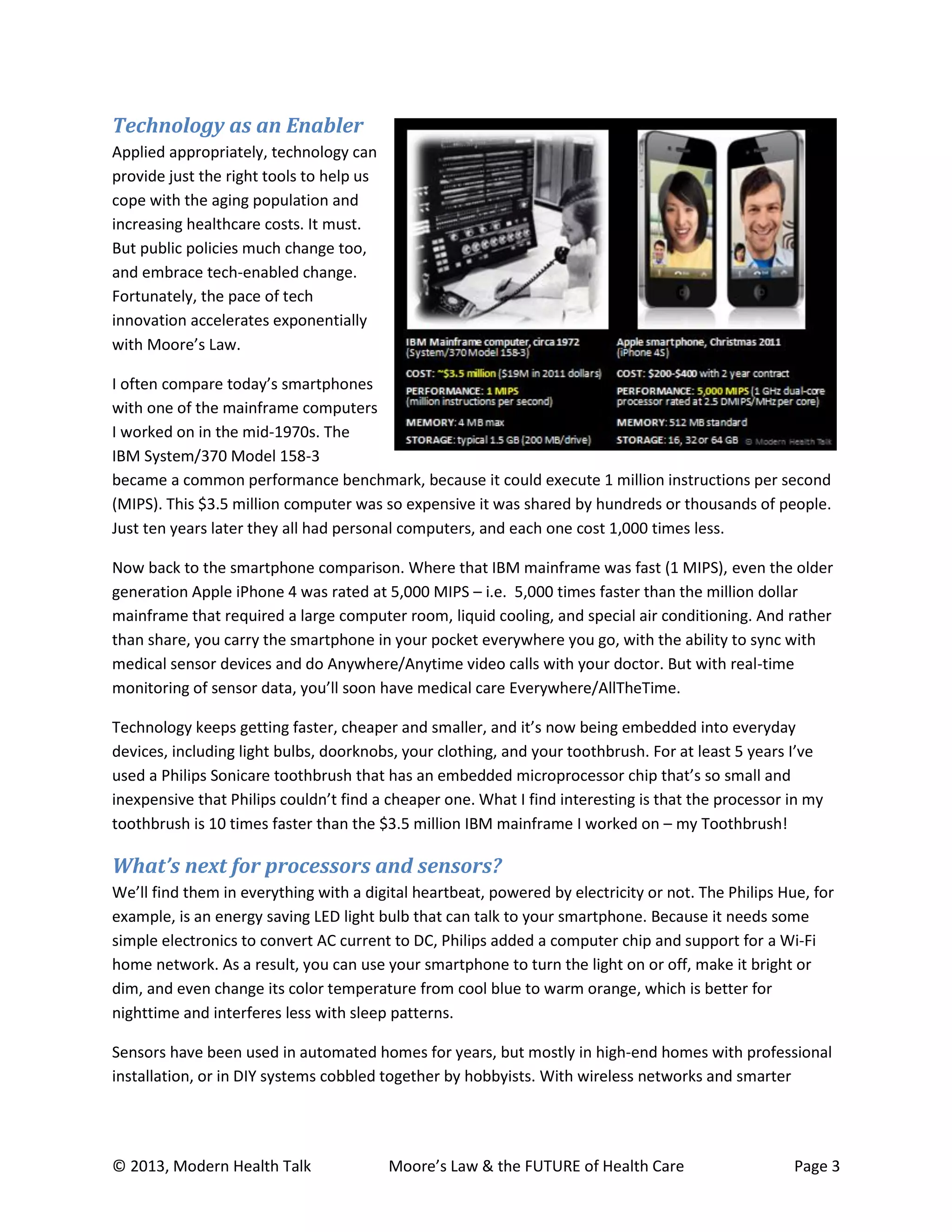 Moore's Law and The FUTURE of Health Care | PDF