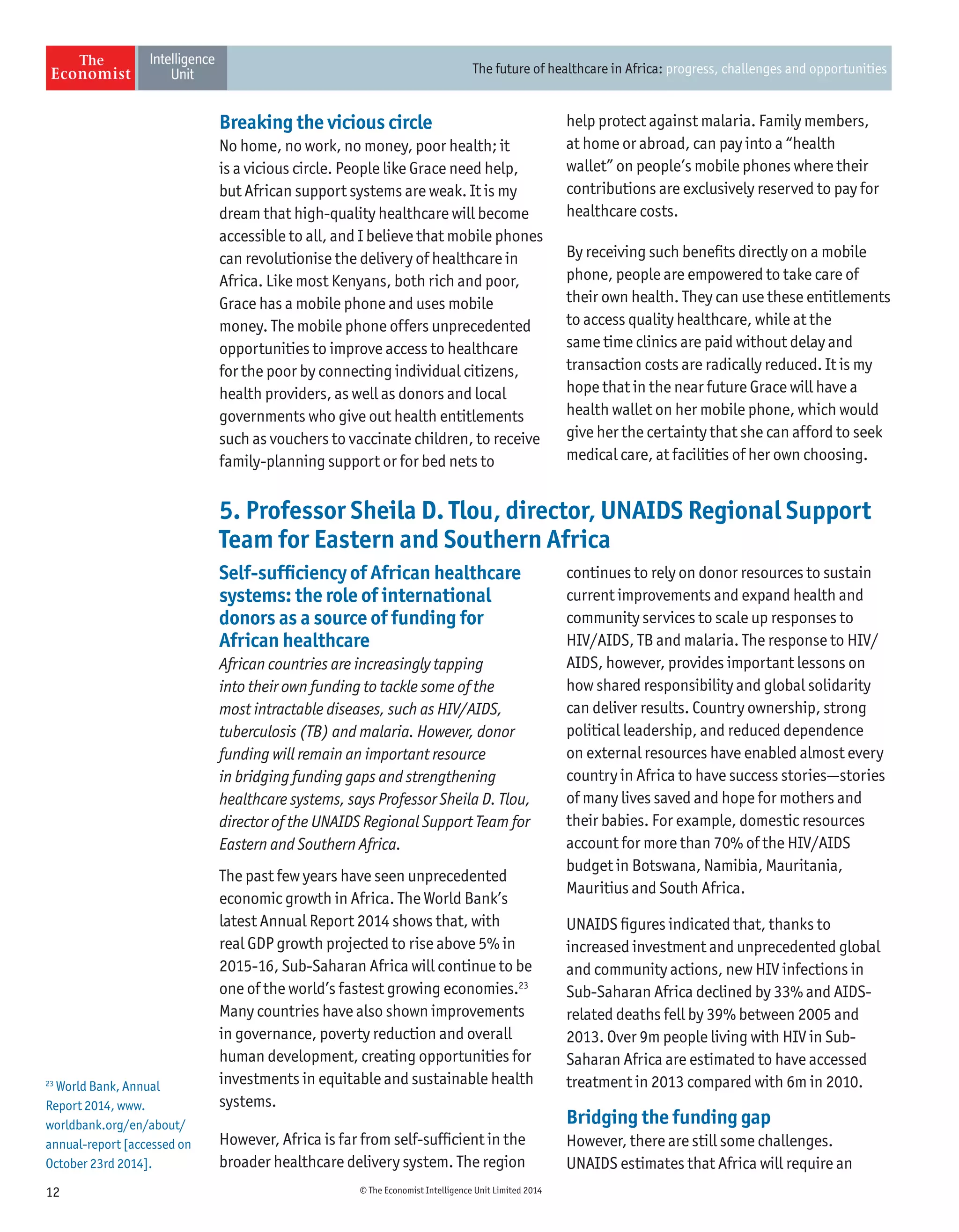 The future of healthcare in Africa. Progress, challenges and opportunities | PDF