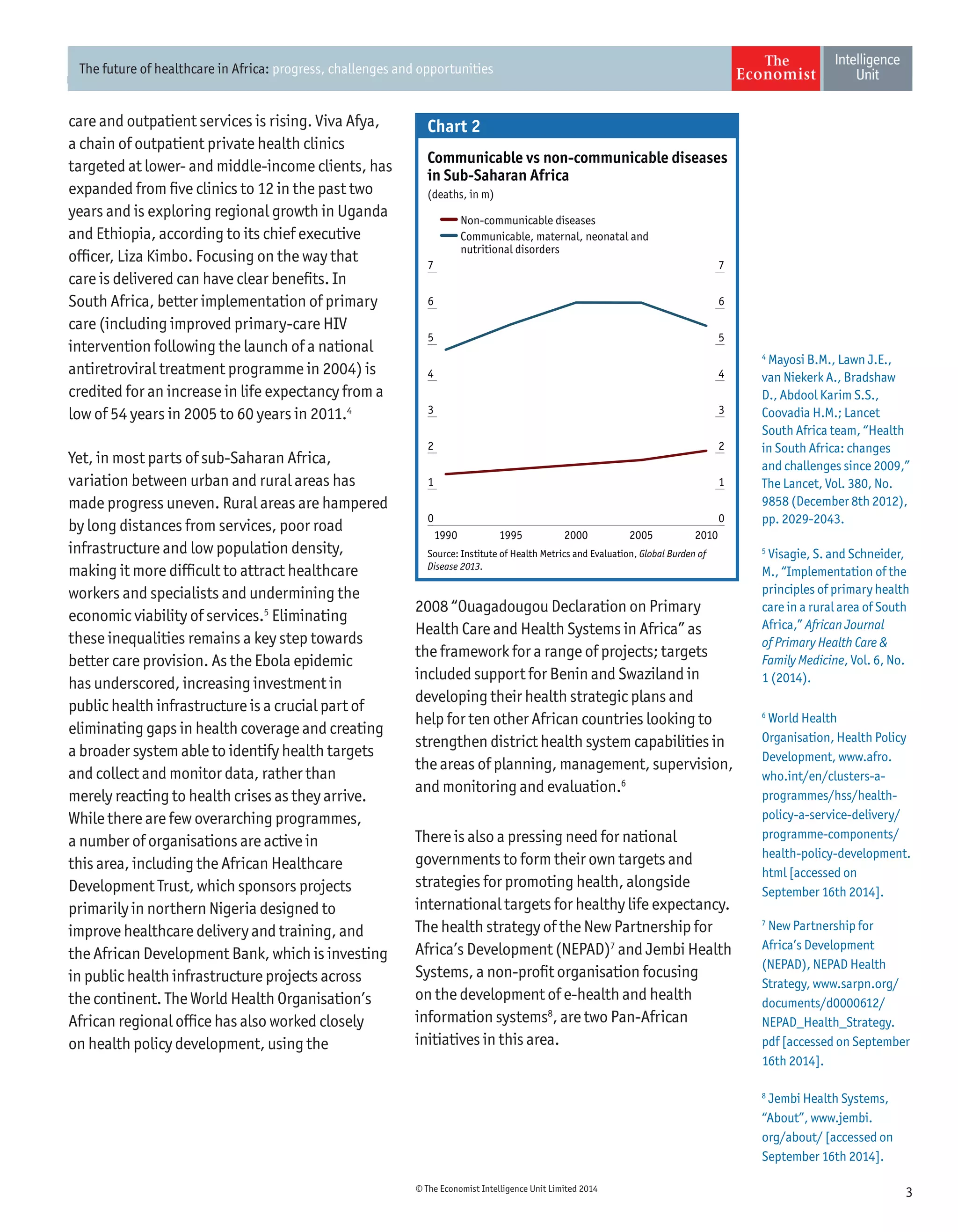 The future of healthcare in Africa. Progress, challenges and ...