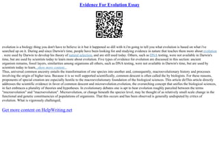 The Future Of Human Evolution Essay | PDF