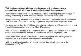 The Future Of VoIP Interconnection | PPT
