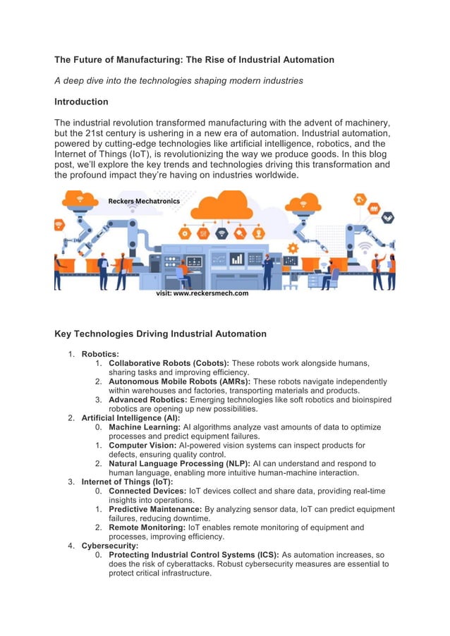 The Rise of Industrial Automation in India | PDF