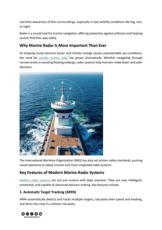 The Future of Marine Navigation with Advanced Radar | PDF