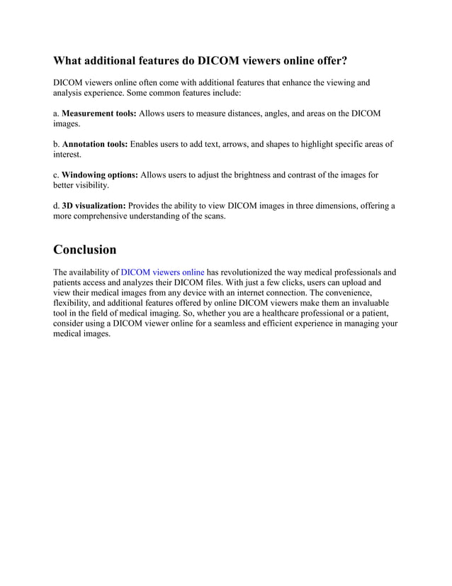 The Future of Medical Imaging Explore our Informative DICOM Viewer ...